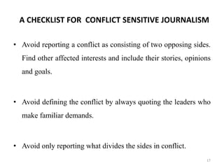 Conflictsensitivejournalism | PPT