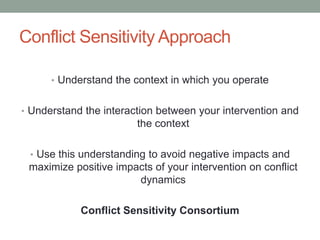 Conflict sensitivity | PPTX