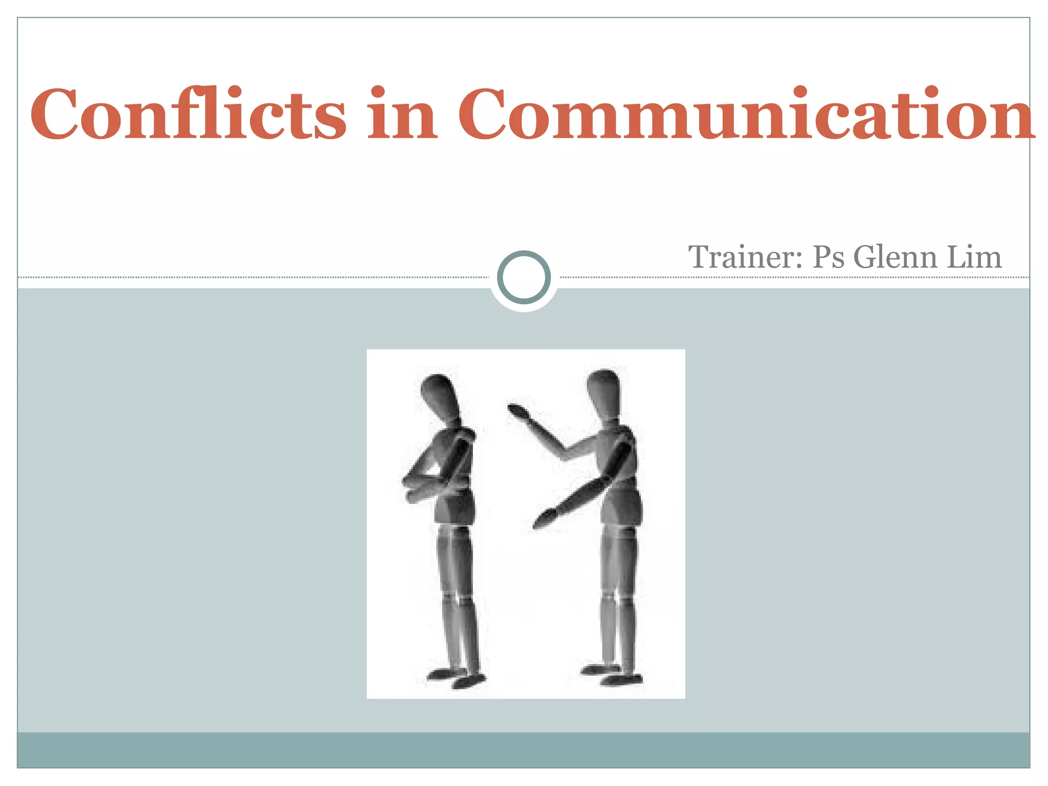 Conflicts in Communication | PPT