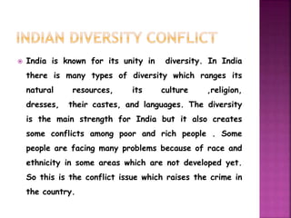 Conflicts in india | PPTX
