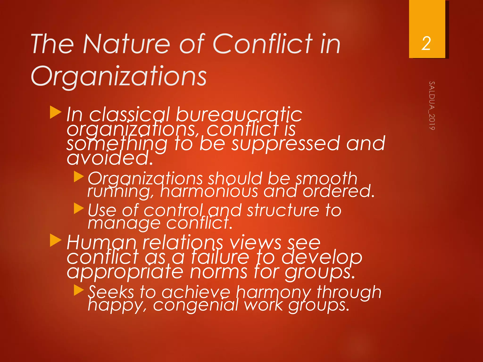 Conflicts in organizations | PPT