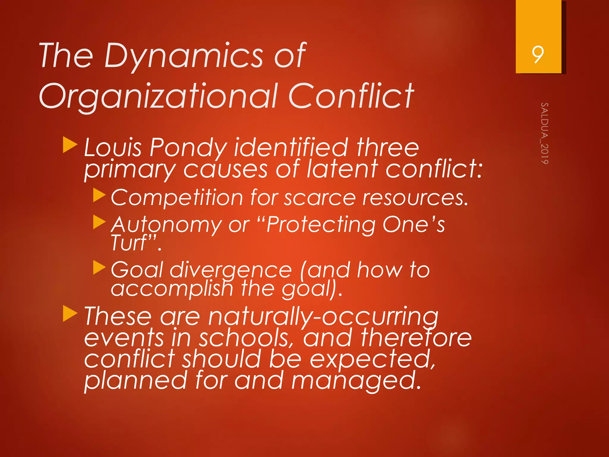 Conflicts in organizations | PPT