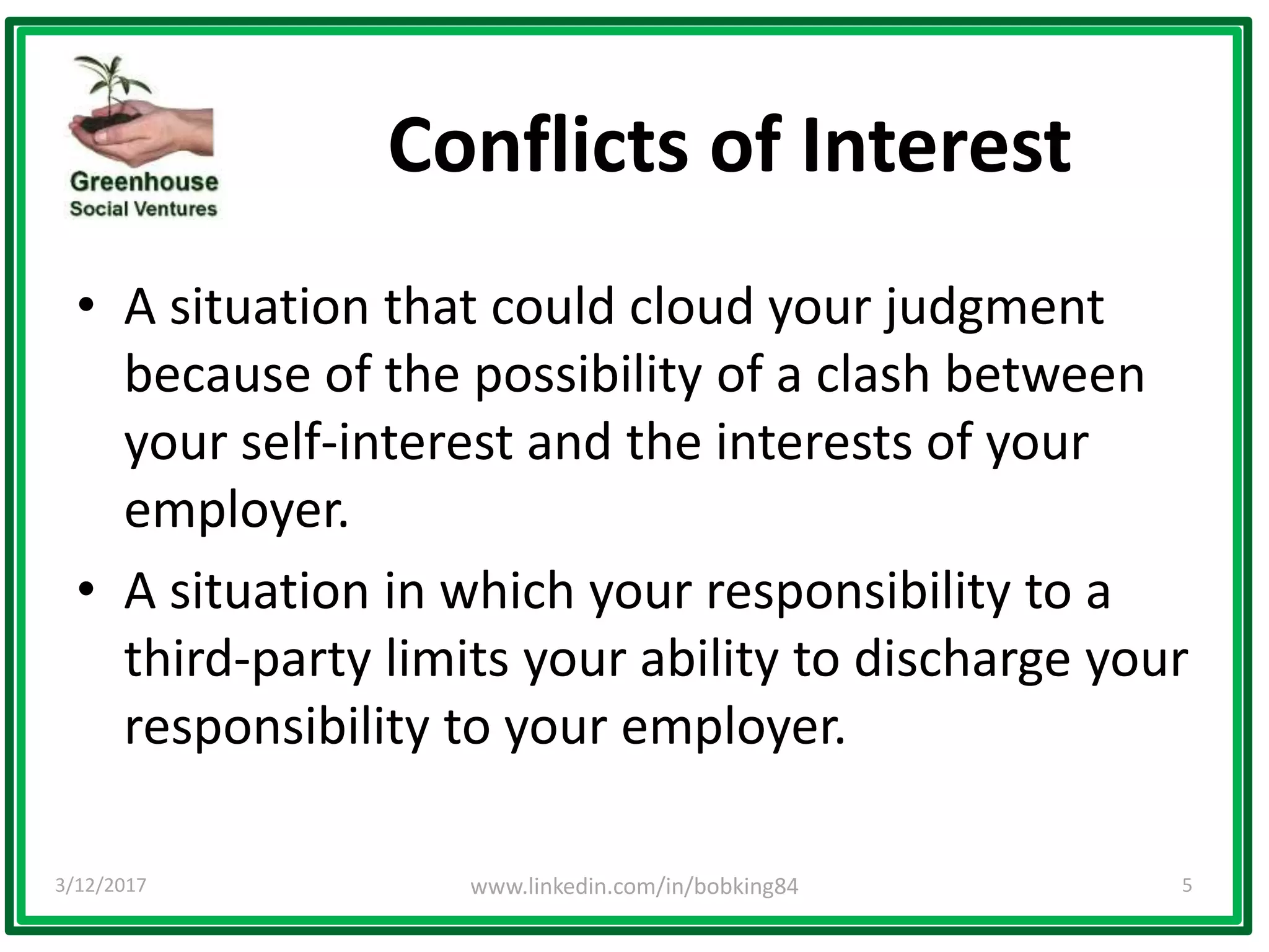 Conflicts of Interest | PPTX