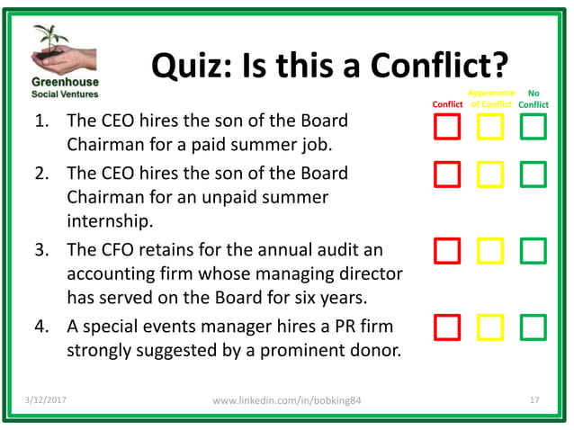 Conflicts of Interest | PPTX | Business | Business and Finance