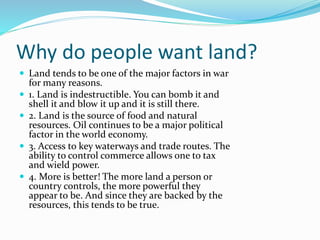 Conflicts over resources | PPTX