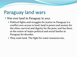 Conflicts over resources | PPTX