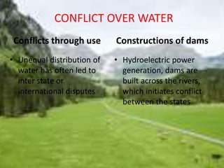Conflicts over water | PPTX