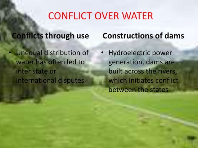 Conflicts over water | PPTX