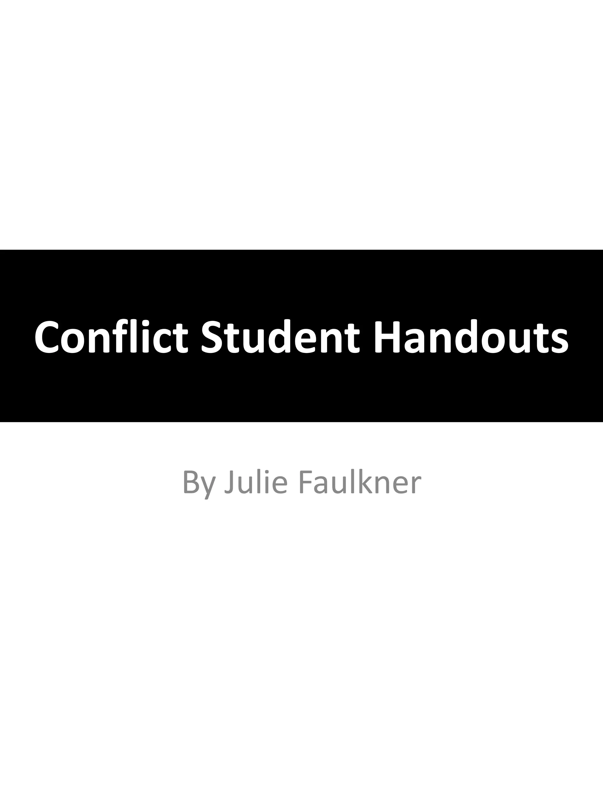 Conflict student handout | PDF