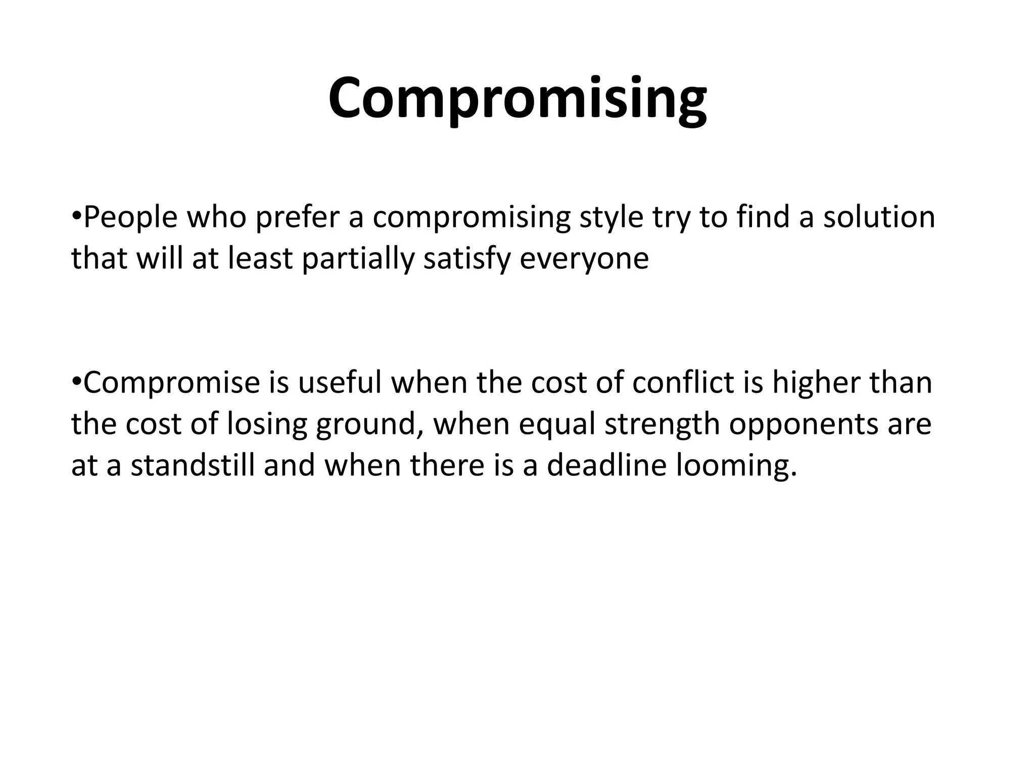 Conflict styles | PPT