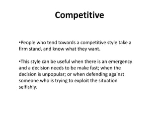 Conflict styles | PPT