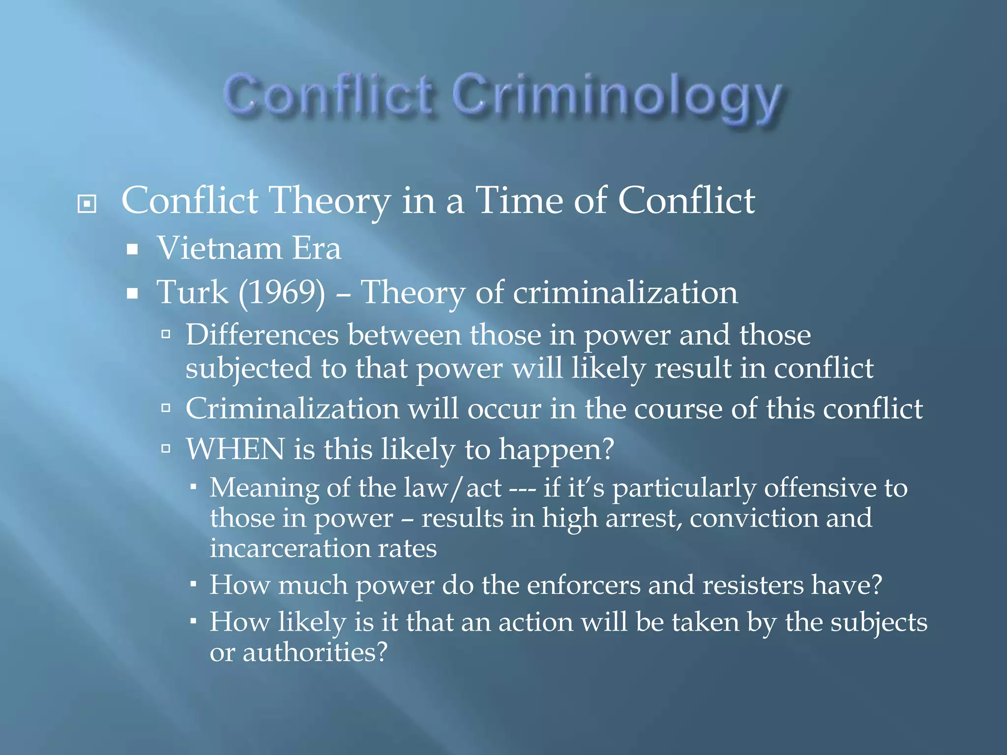 Conflict theories | PPTX