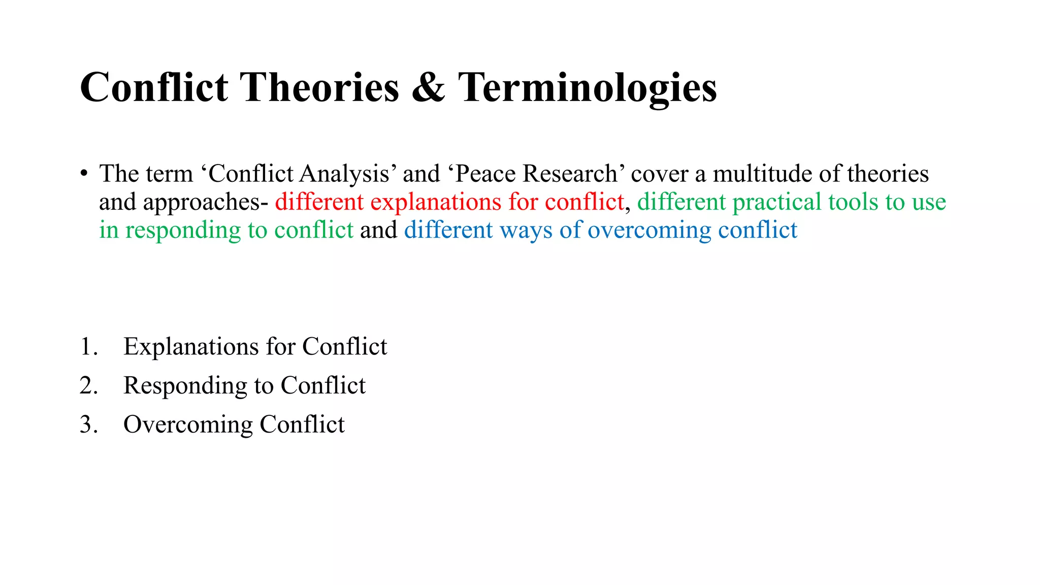 Conflict Theories by Abid Zafar | PPTX