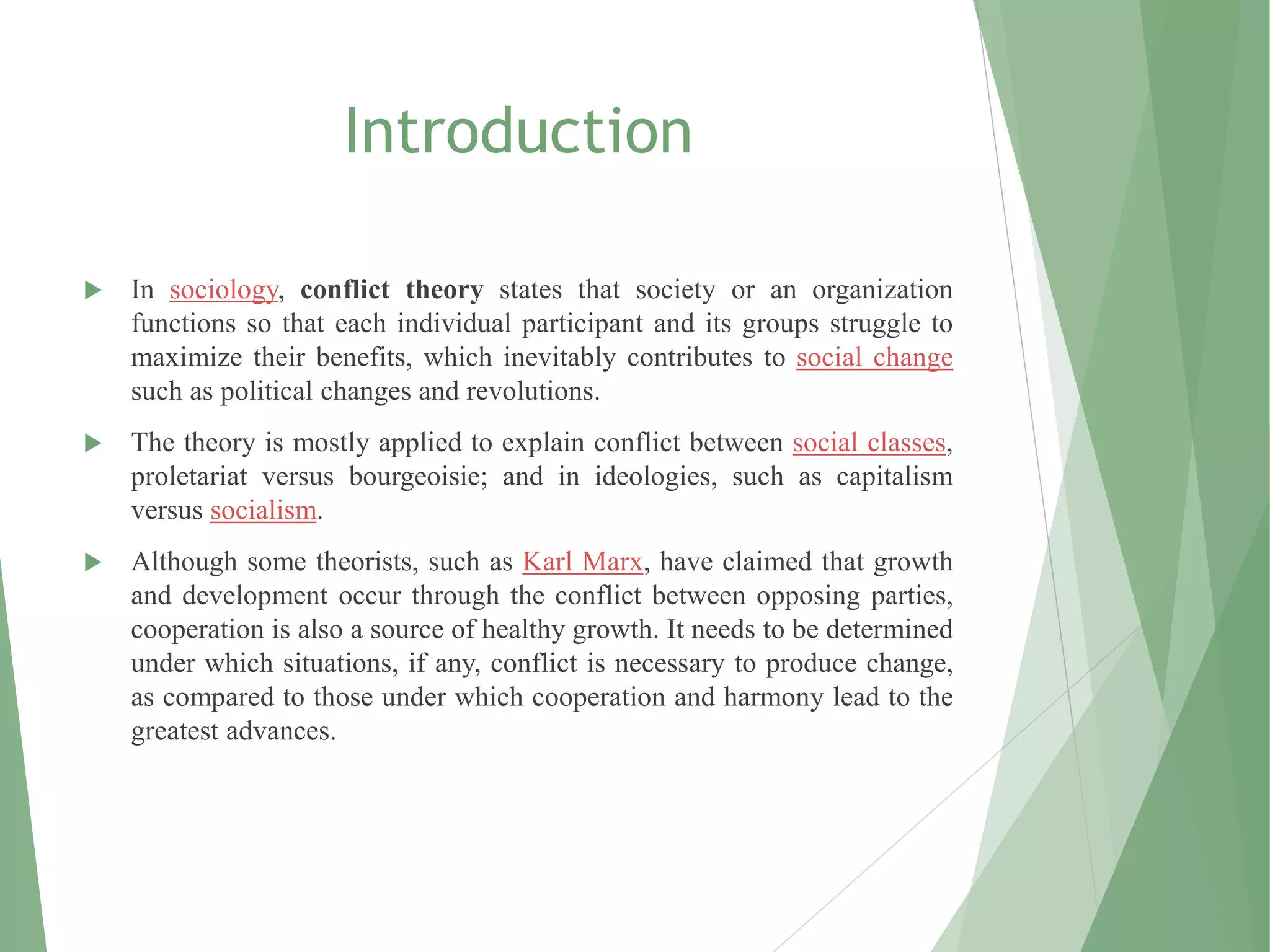 Conflict theory | PPTX