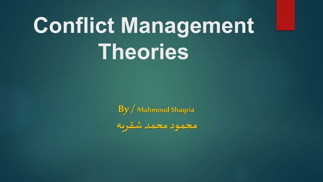 Conflict theory | PPTX