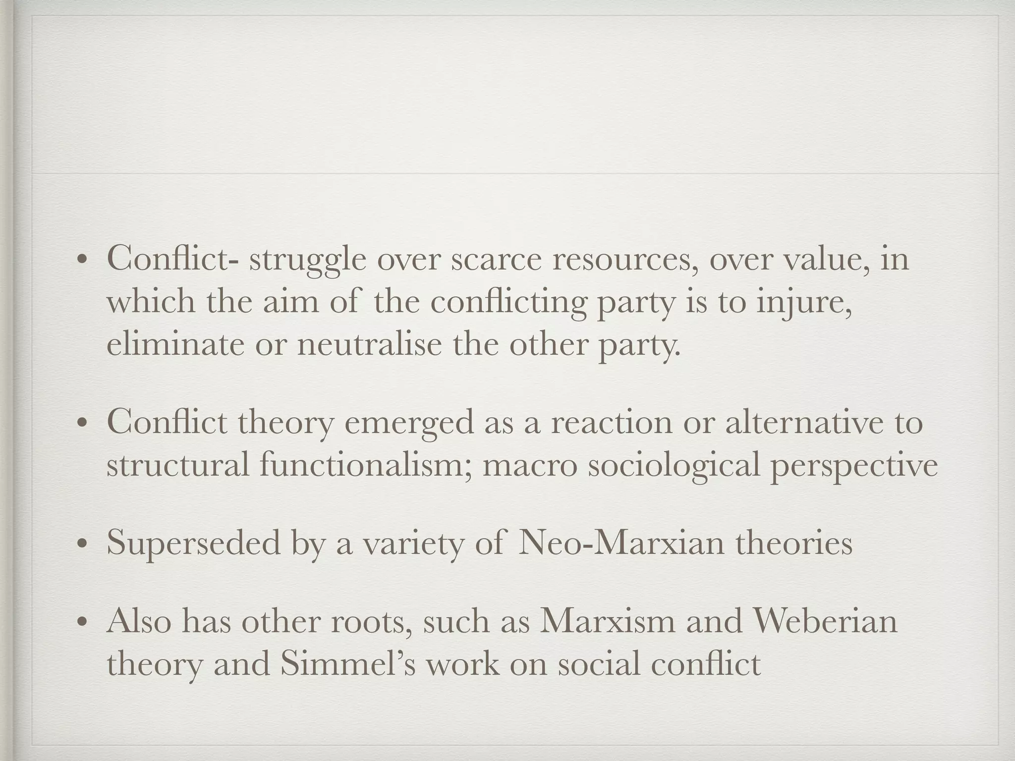 conflict theory | PDF