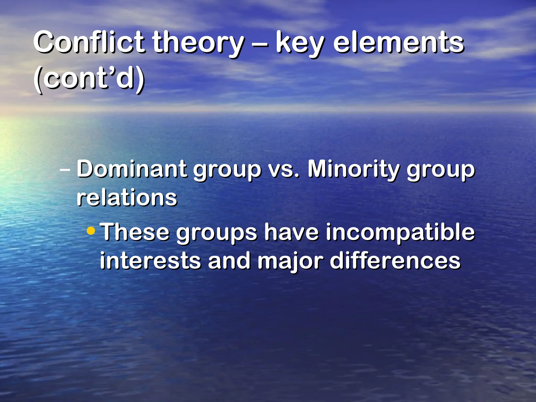 Conflict Theory - understanding inequality.ppt