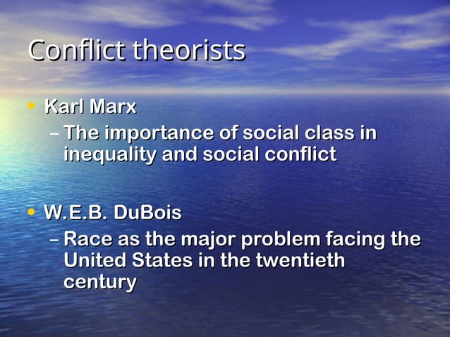 Conflict Theory - understanding inequality.ppt