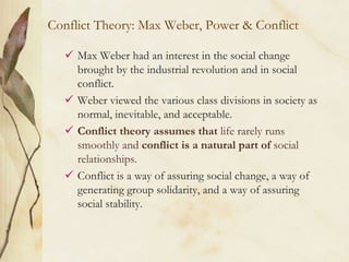 Conflict Theory Sociology