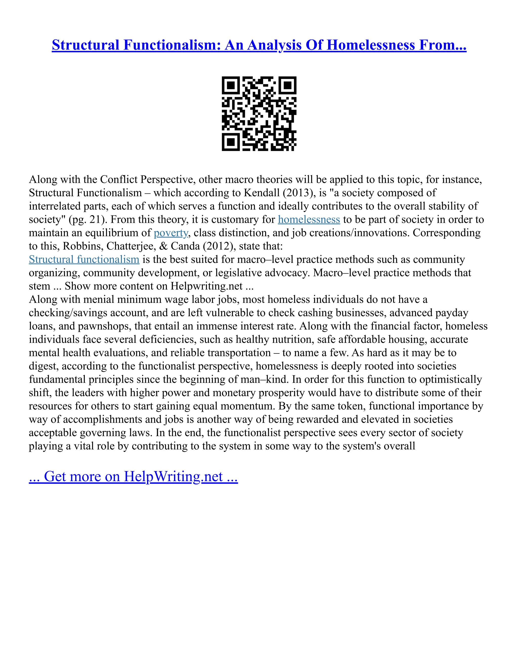 Conflict Theory Vs. Structural Functionalism | PDF