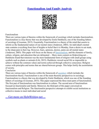 Conflict Theory Vs. Structural Functionalism | PDF