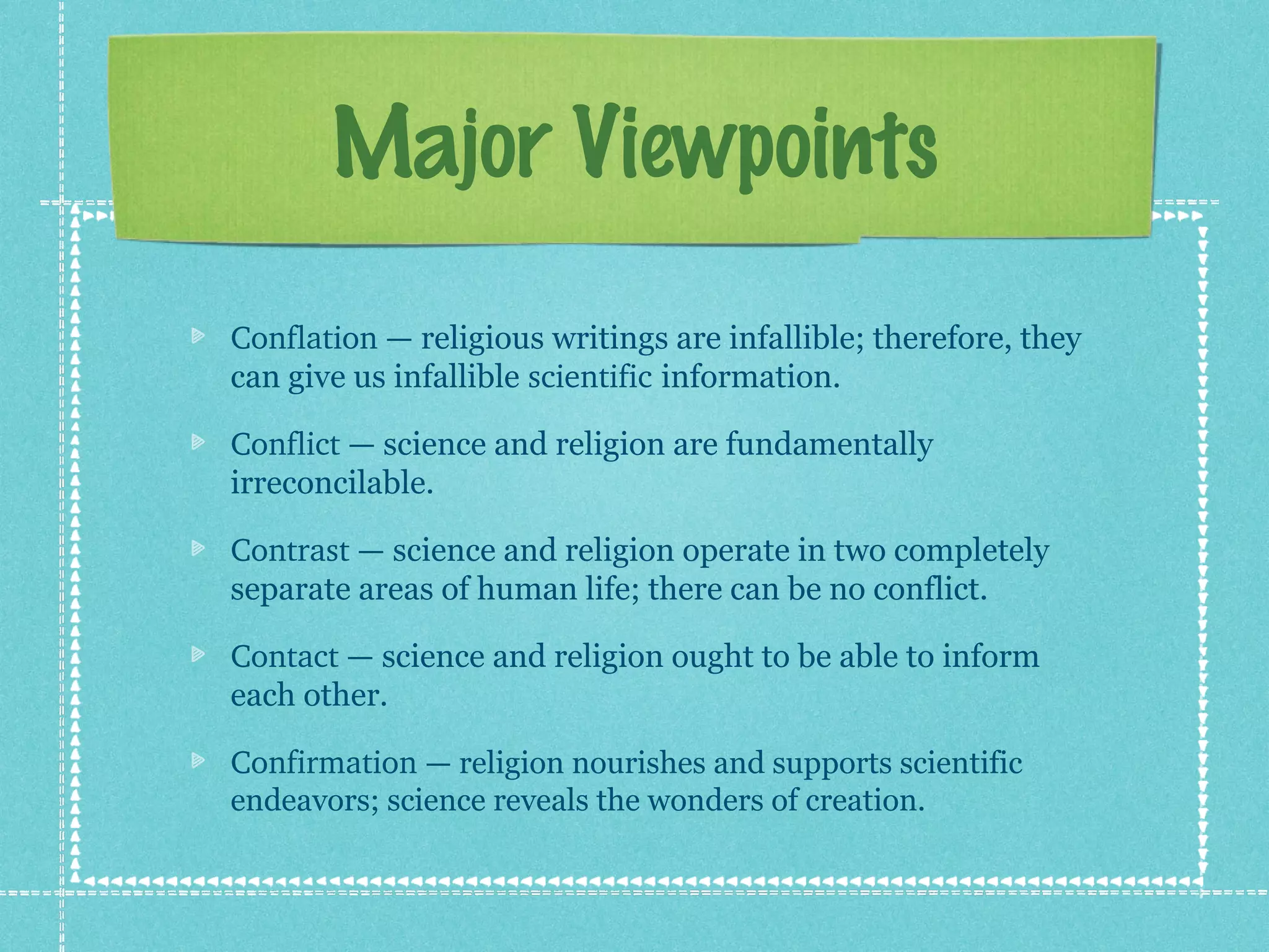 Science & Religion: Conflict or Conversation? | PPT