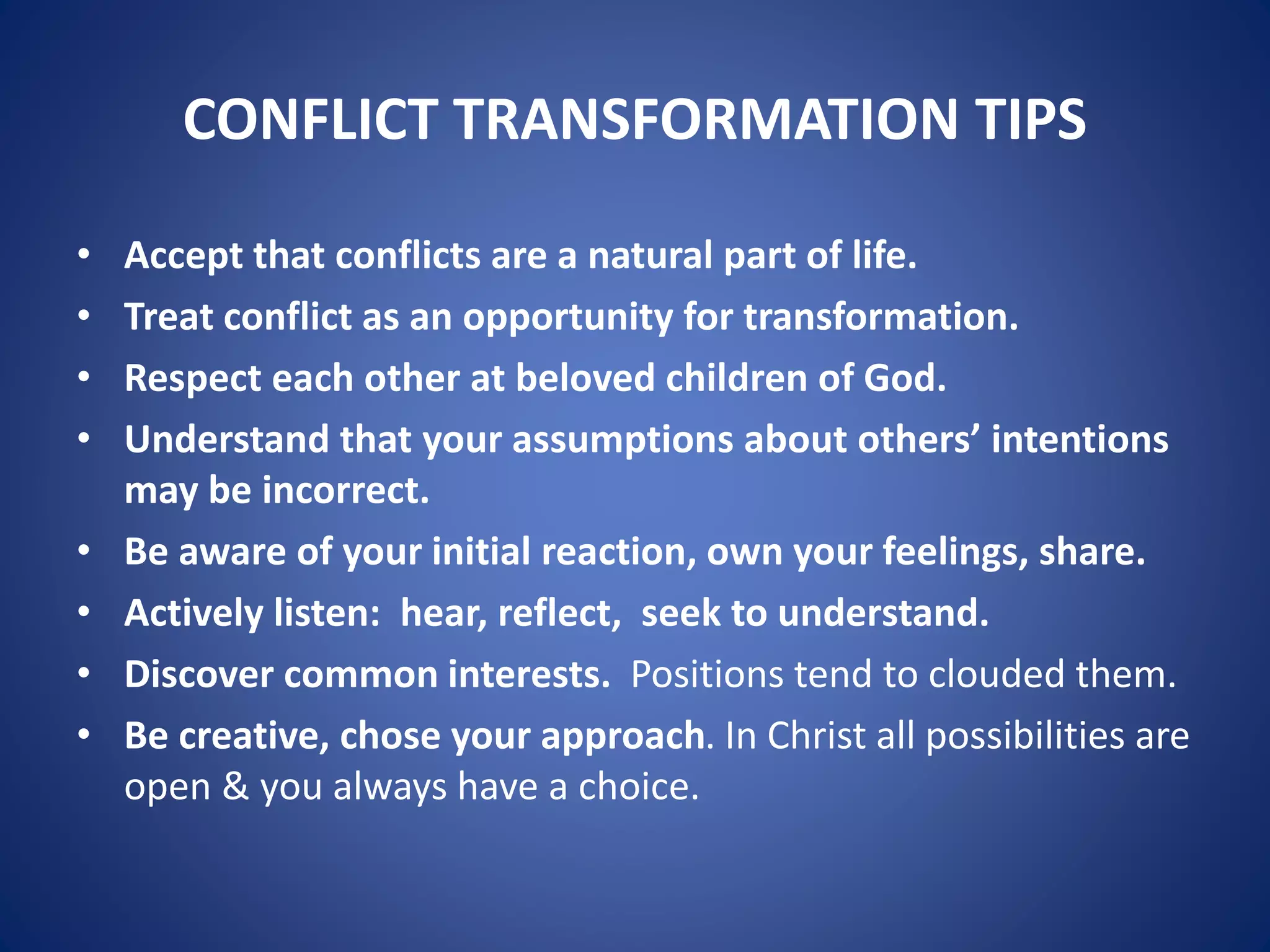 Conflict Transformation: Understanding the Difference Between Healthy ...