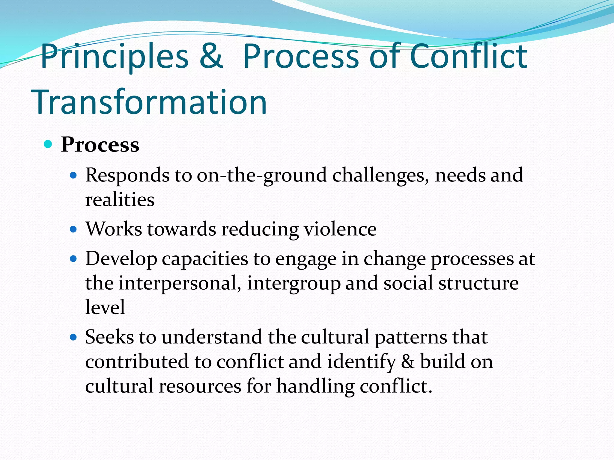 Conflict Transformation & Integrated Conflict Management Systems | PPTX