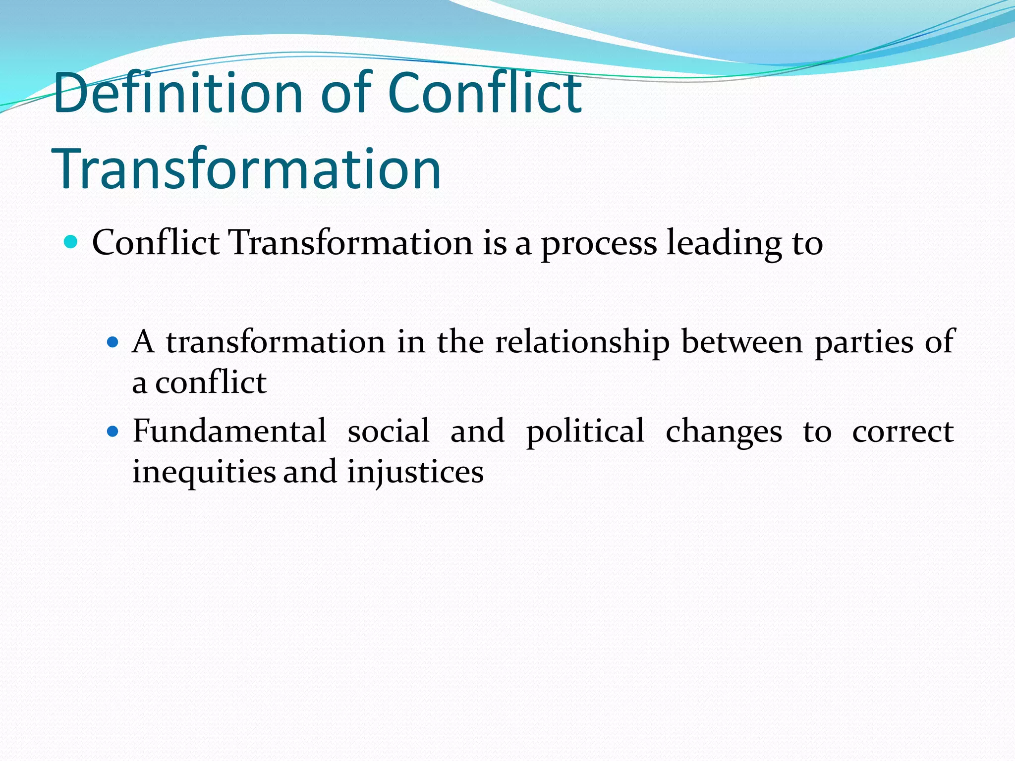 Conflict Transformation & Integrated Conflict Management Systems | PPTX