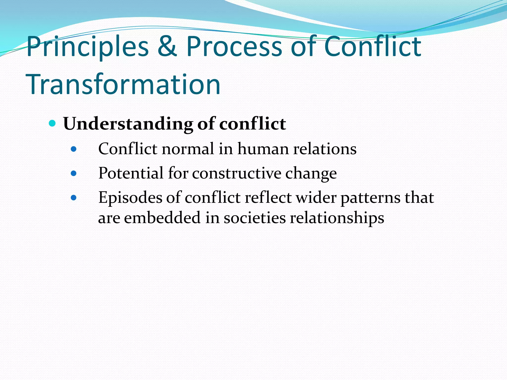 Conflict Transformation & Integrated Conflict Management Systems | PPTX