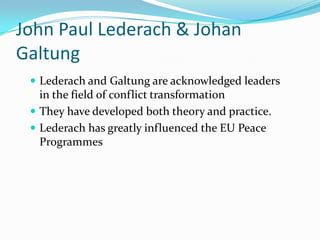 Conflict Transformation & Integrated Conflict Management Systems | PPTX