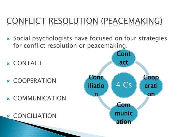 Conflict (types and causes),conflict resolution | PPTX