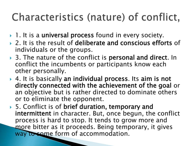 Conflict (types and causes),conflict resolution | PPTX