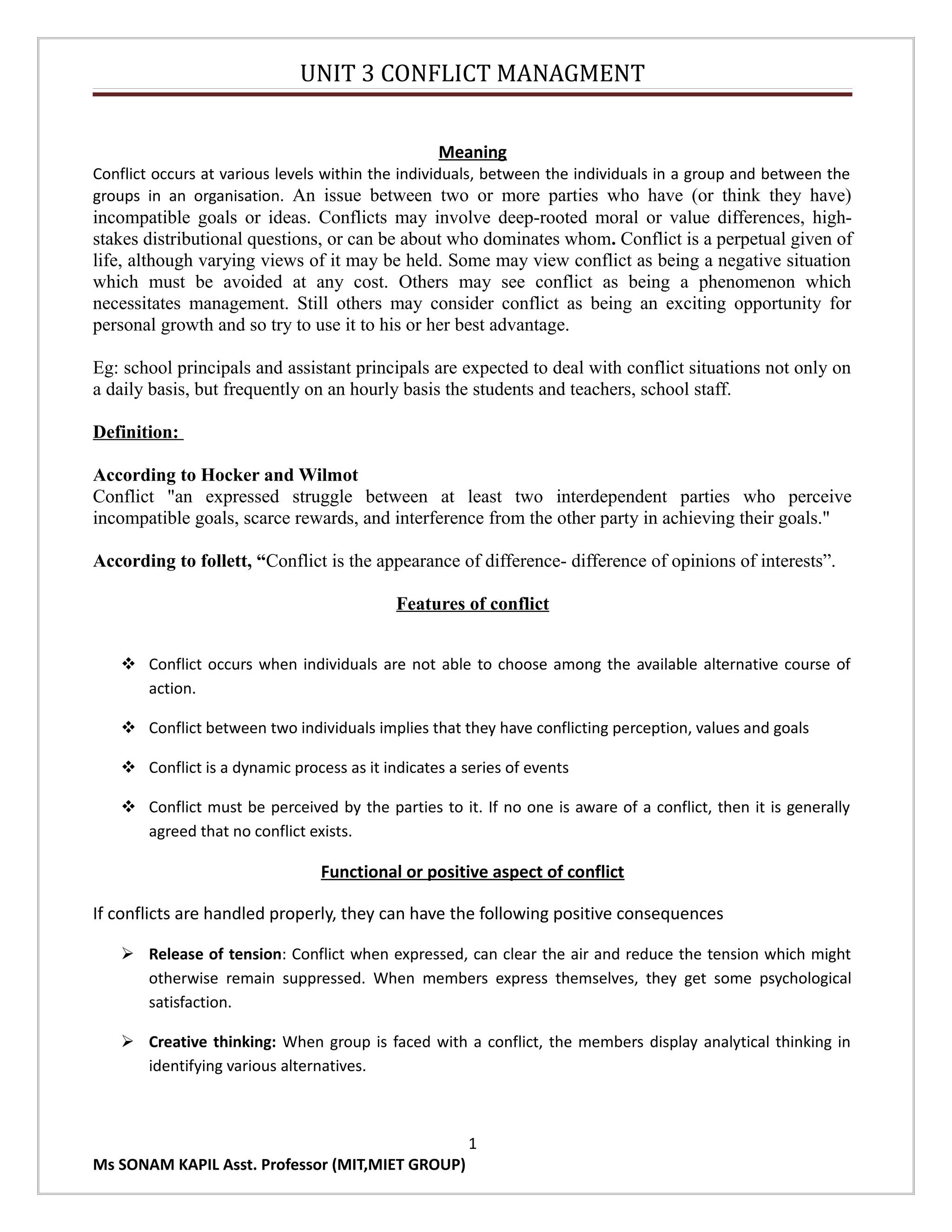 Conflict unit 3 hb | PDF