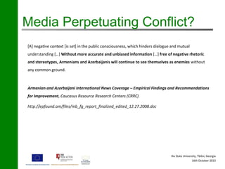 Media and Conflict Resolution | PPT
