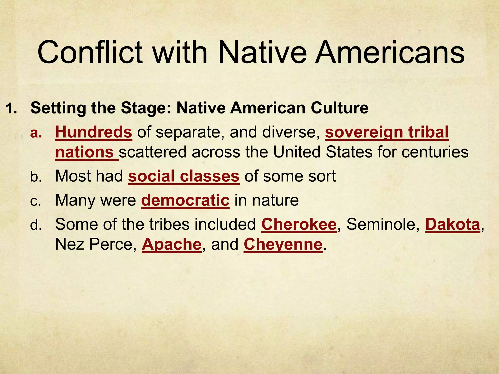 Conflict with Native Americans | PPTX