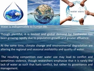 Uses and Exploitation of Water Conflicts Over Water- National and ...