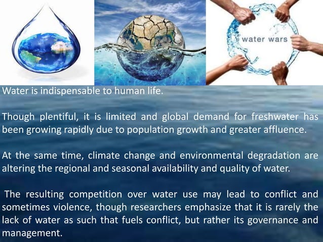 Uses and Exploitation of Water Conflicts Over Water- National and ...