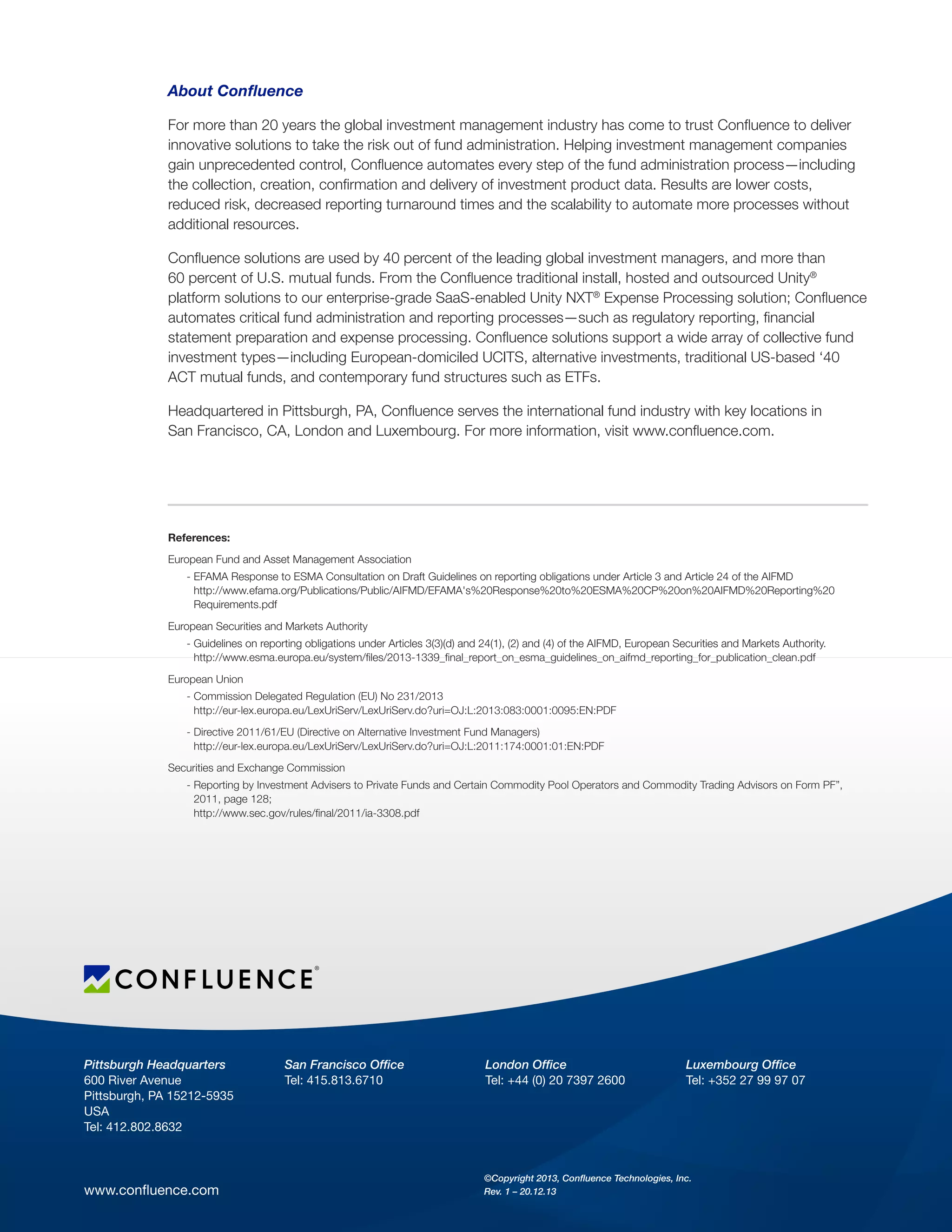 Confluence whitepaper-aifmd-transparency-reporting | PDF