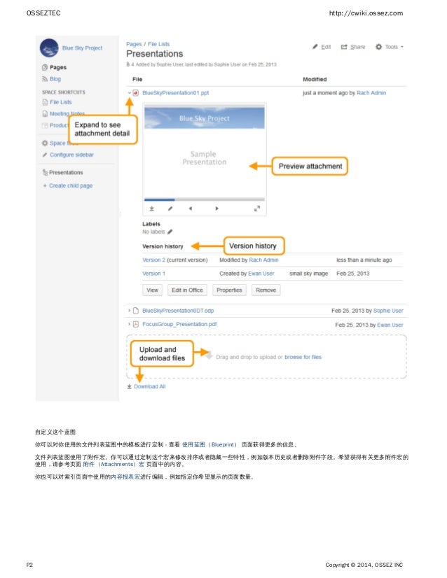 Confluence 文件列表（file list）蓝图 cwikiossez
