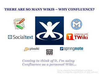 Confluence as Personal Wiki | PPT