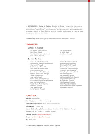 Confluências - Revista de Tradução Científica e Técnica, 3 | PDF