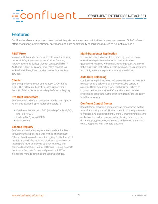 Confluent Enterprise Datasheet | PDF | Cloud Computing | Internet