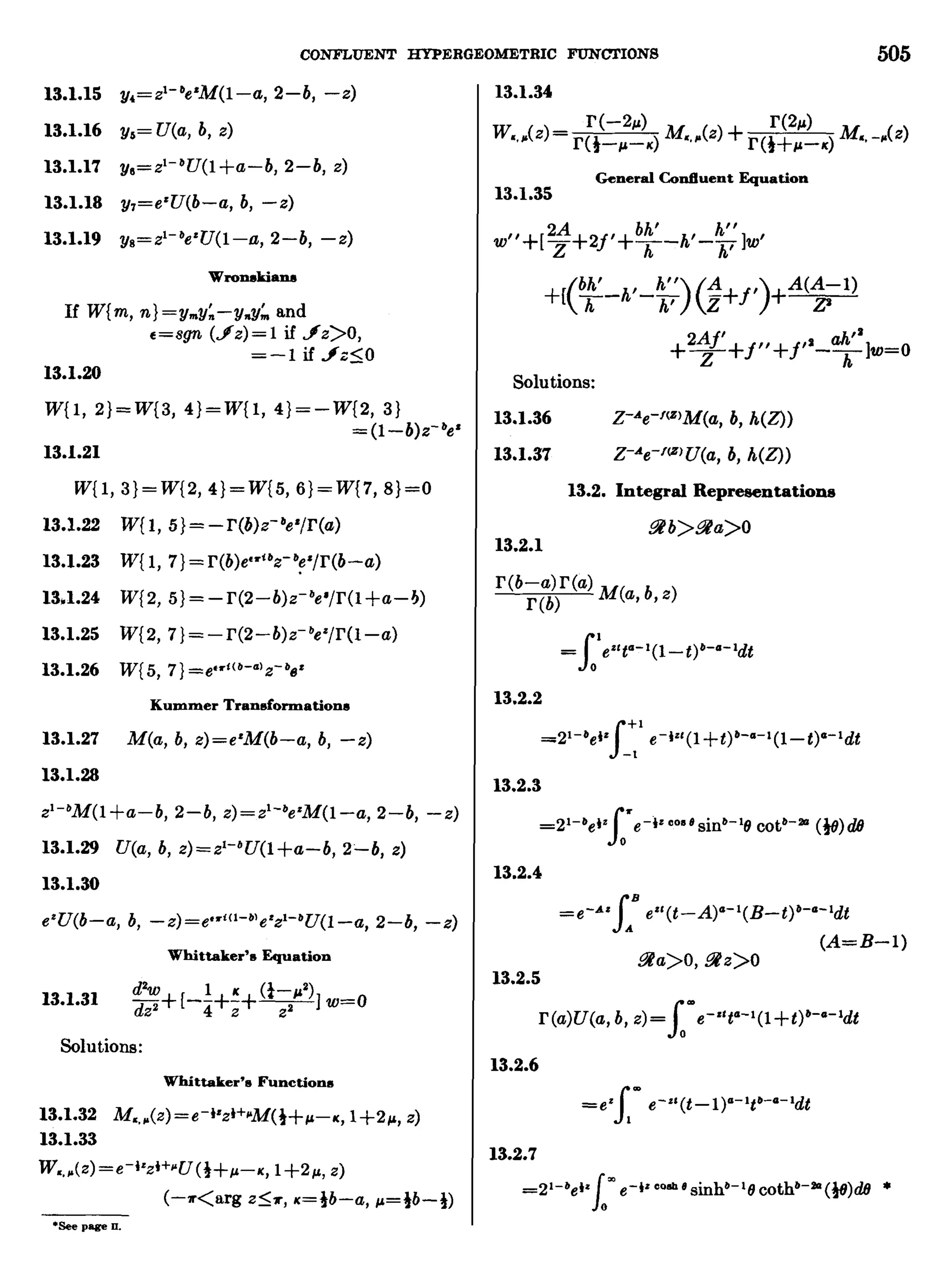 Confluent hypergeometricfunctions | PDF