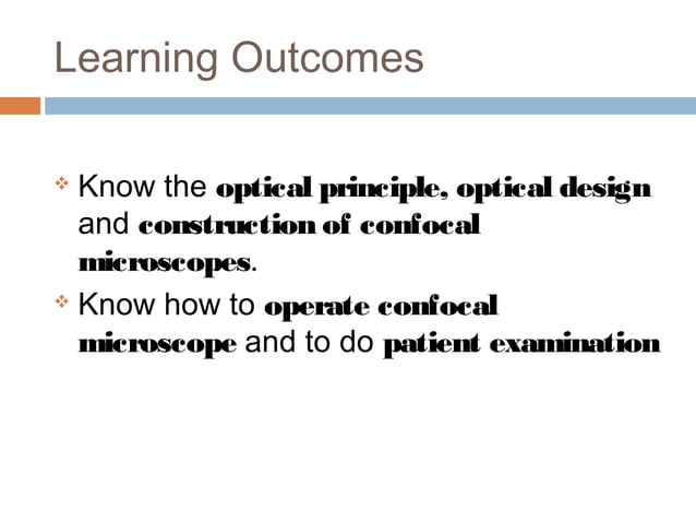 Confocal microscope presentation | PPT