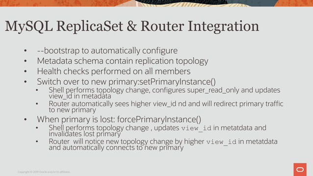 Confoo 202 - MySQL Group Replication and ReplicaSet | PPT