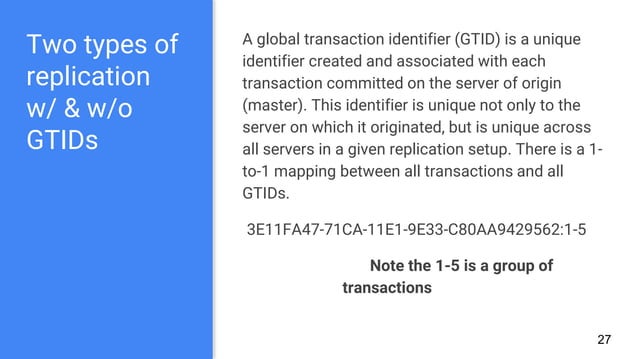 ConFoo MySQL Replication Evolution : From Simple to Group Replication | PPT