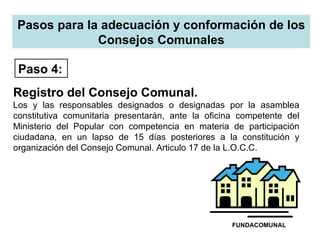 Conformacion de los Consejos Comunales | PPT