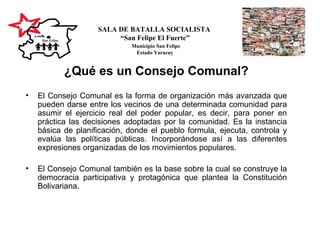 Conformacion de los Consejos Comunales | PPT