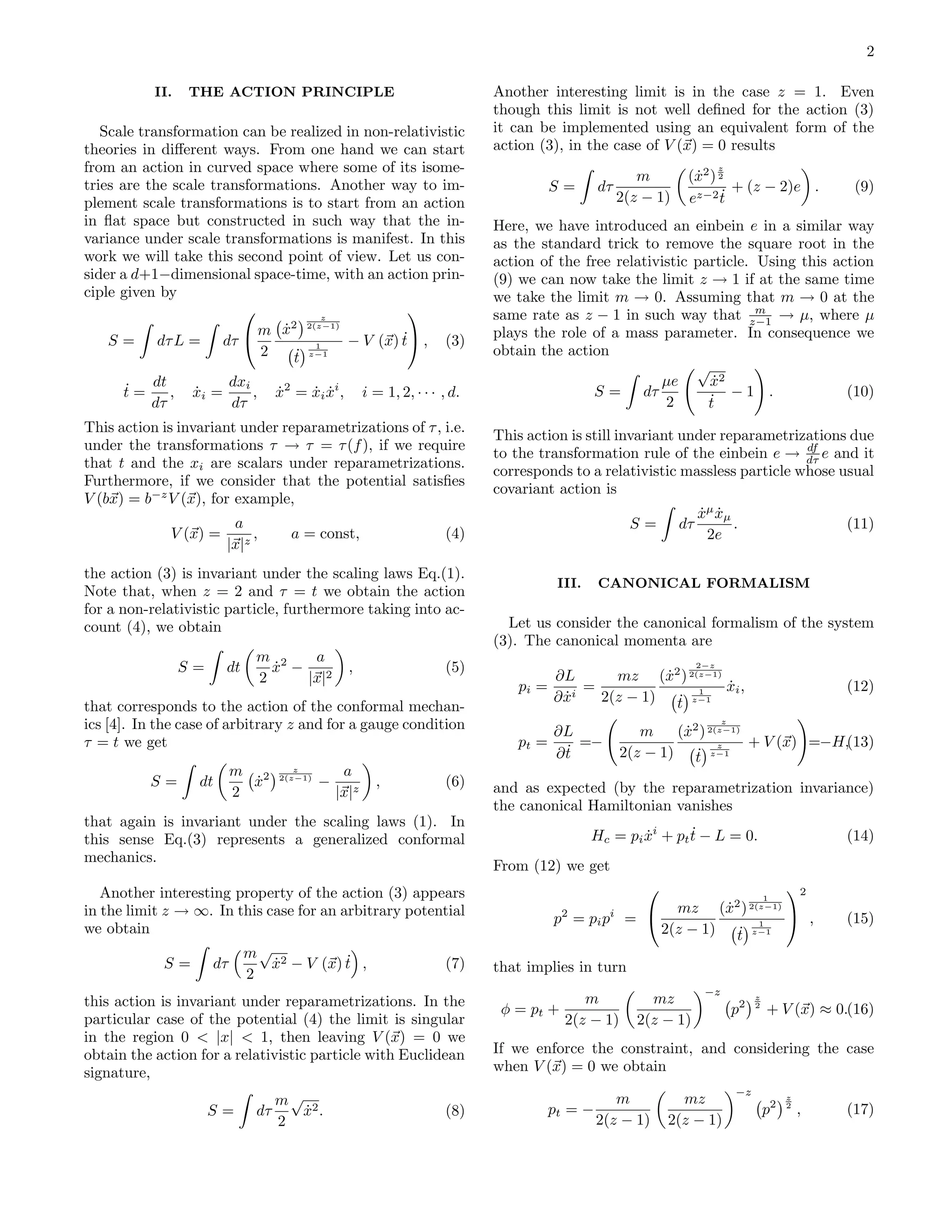 Conformal Anisotropic Mechanics And Horavas Particle | PDF